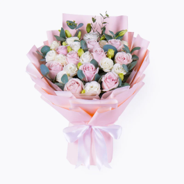 Pinky Puff Buket - Pollyanna Flowers